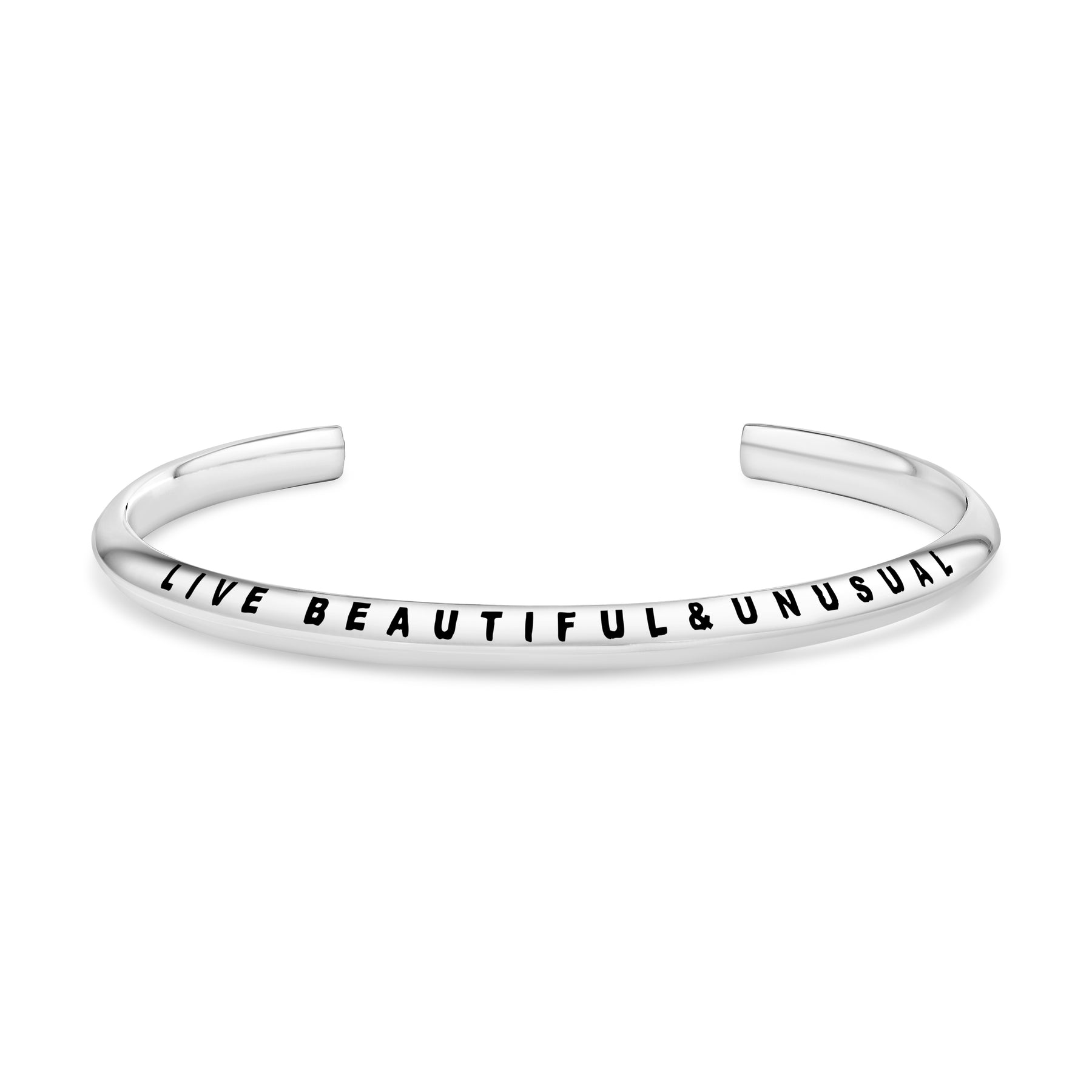 Live Beautiful & Unusual Cuff in Silver – Adore Adorn