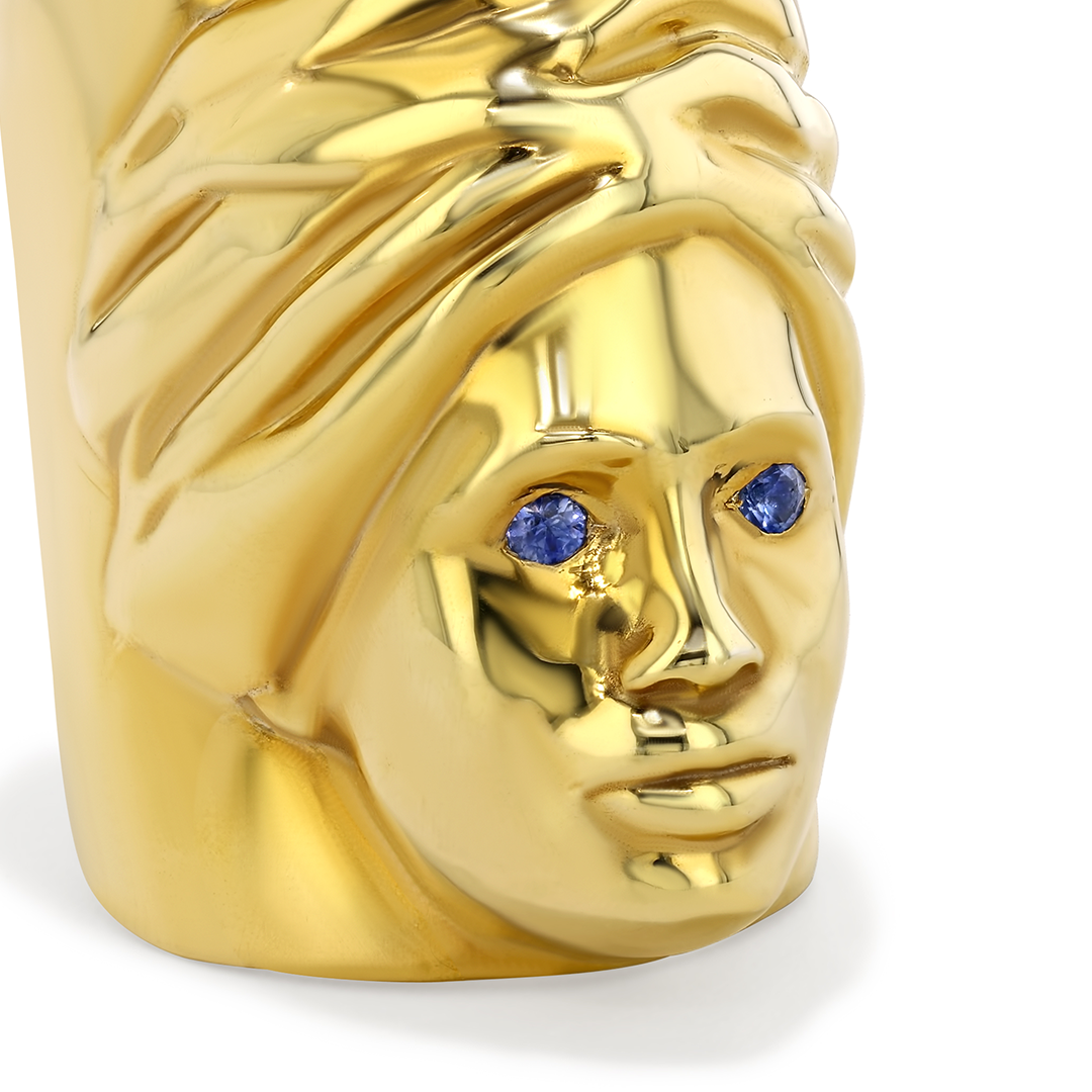 Maya Ring in Gold with Sapphire Eyes | Adore Adorn